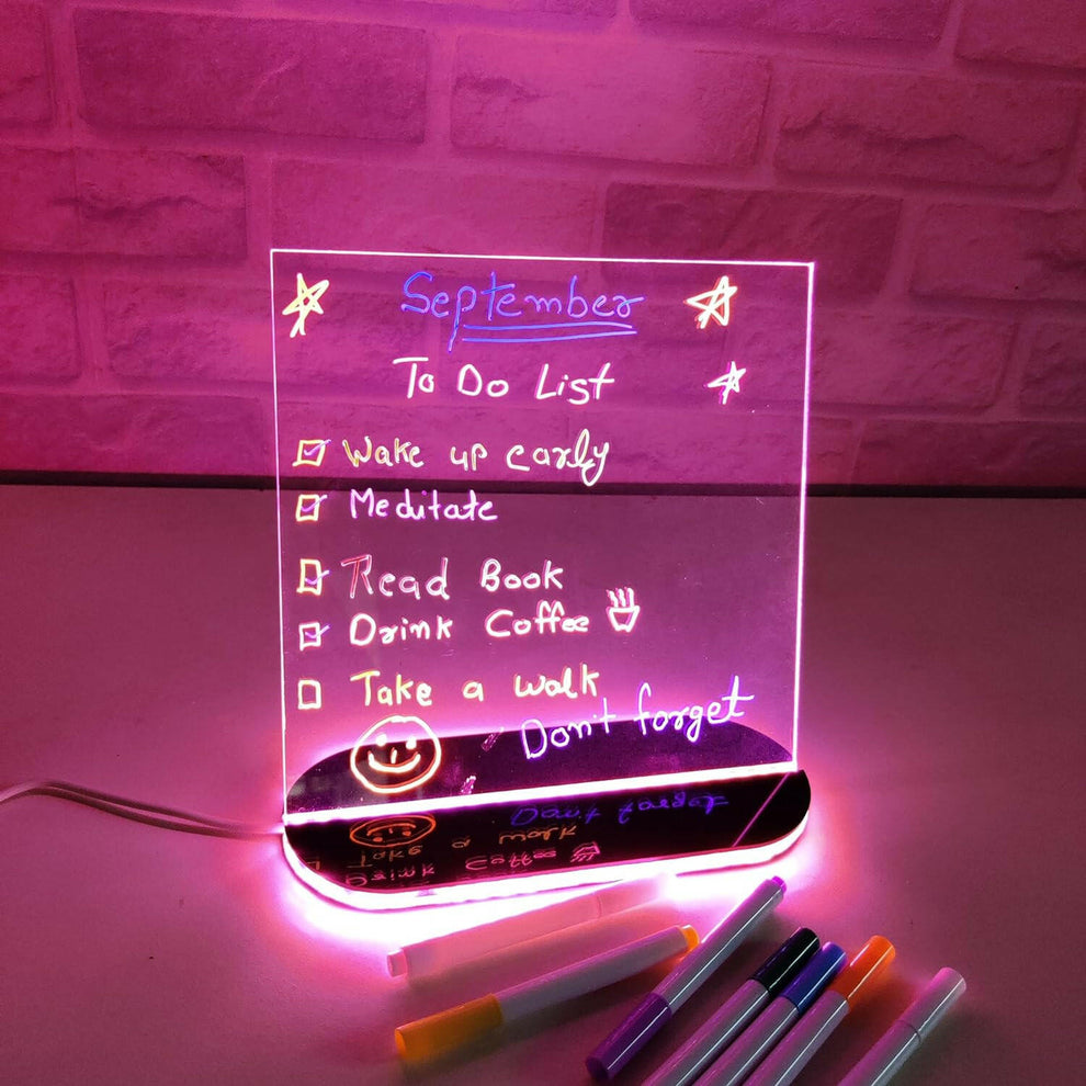 Acrylic Rewritable Message Board – Zesta Neon