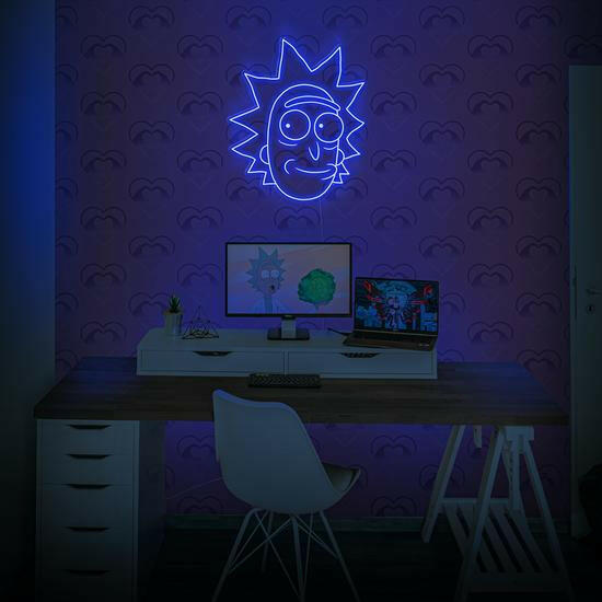 Shop for Rick Cartoon Character Custom Neon Light Glow Sign | Zesta Neon